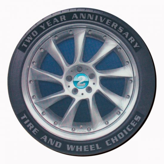 4 Inch Round Hard Top 1/8 Rubber Lined Coaster 132481