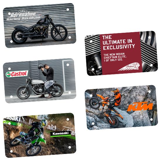Custom PolyCard Motorcycle License Plates 800110