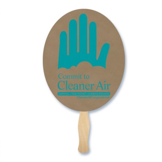 Oval Shape Recycled Hand Fan 132878
