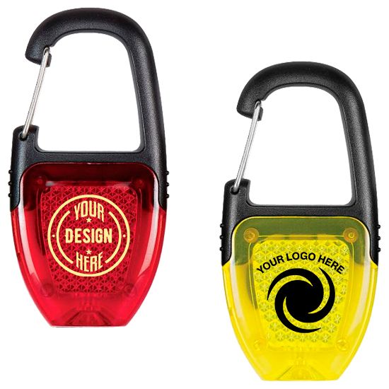 Custom Reflector Key Light With Carabiner Imprinted with a Logo 101247