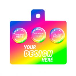 10 To10.9 Sq. In Custom Button Pin Backer Card 132746