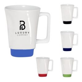 Personalized 16 Oz. Square-Shaped Mug with Colored Base by Logotech 118136