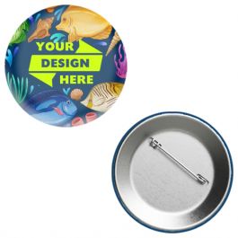 2 1/4 Inch Round Button Full Color W/Safety Pin 132362