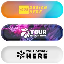 3/4 Inch X 3 Inch Rectangle Domed Decal Full Color 132683