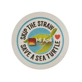 Imprinted 3.5 Inch Round Full Color Pulp-Board Paper Coaster 60pt from ...