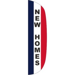 Bulk 3 Ft X 12 Ft Message Flutter Flag - New Homes by Logotech 180120