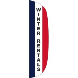 Imprinted 3 Ft X 15 Ft Message Flutter Flag - Winter Rentals from ...