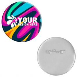 3 Inch Round Button 1-Piece W/Safety Pin 132273