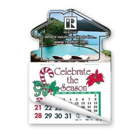 3 Inch X 4 1/4 Inch Calendar Pad Magnet House Shape 132555