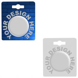4 - 4.9 Sq. In Custom Button Pin Backer Card 132740