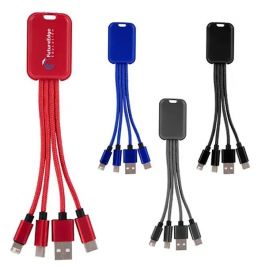 Branded 4-In-1 Aluminum Charging Buddy from Logotech 138511