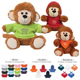 Personalized 6 Inch Marvelous Monkey with Your Logo 103415