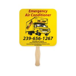 8 Inch Square Hand Fan Sandwich Style 132846