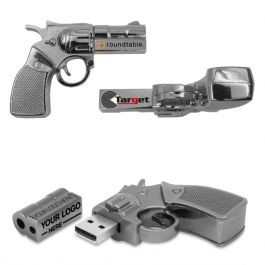 Custom Custom Gun Shaped USB Flash Drive by Logotech FDMT142