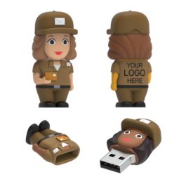 Custom Delivery Courier USB Flash Drive Female | by Logotech FDPP037