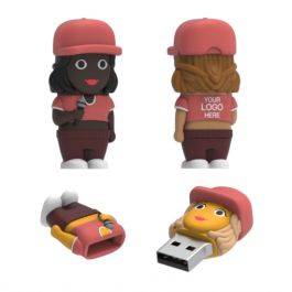 Personalized Hip Hop Artist USB Flash Drive Female by Logotech FDPP099
