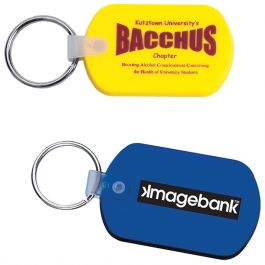 Branded Rectangular Soft Key Tag from Logotech 107632