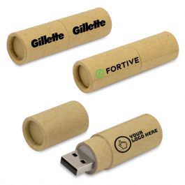 Personalized Recycled Paper USB Flash Drive by Logotech FDPA443