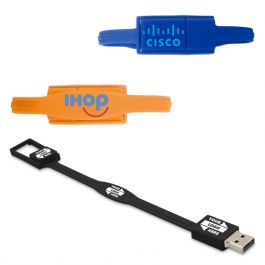 Customizable Rubber Wristband USB Flash Drive from Logotech FDRB380