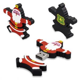 Promotional Santa Claus Shaped USB Flash Drive by Logotech FDRB435