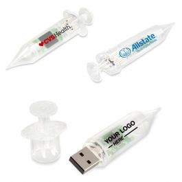 Bulk Syringe Shaped USB Flash Drive by Logotech FDPL367