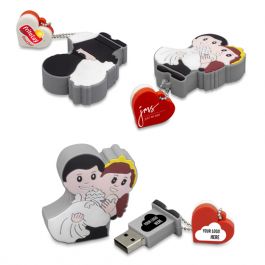 Imprinted Wedding Themed USB Flash Drive from Logotech FDRB452