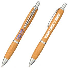 Customizable Bamboo Nash Ballpoint Pen printed with a Logo 108394
