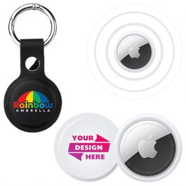 Customizable Apple Airtag Leatherette Case Gift Set from Logotech 124266