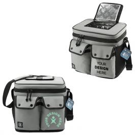 Custom Arctic Zone Repreve 24 Can Double Pocket Cooler by Logotech 123272