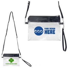 Customizable Bag - Clear Pvc Sling-Over Pouch from Logotech 132310