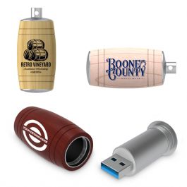Wholesale Barrel Shaped USB Flash Drive from Logotech FDWD312