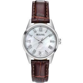 Bulova Women's Brown Leather Strap Watch 127097