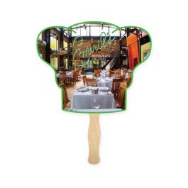 Bulk Chef Hat Shape Hand Fan Sandwich Style by Logotech 133088