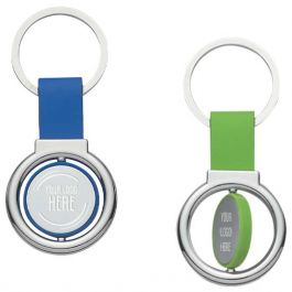 Custom Circular Metal Spinner Key Tag by Logotech 100443