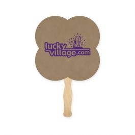 Clover Shape Recycled Hand Fan Sandwich Style 133139
