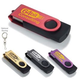 Color Accent Folding USB 2.0 Flash Drive 122744