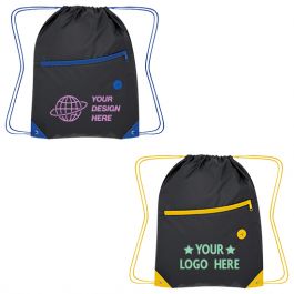 Promotional Color Pop Drawstring Bag by Logotech 102057