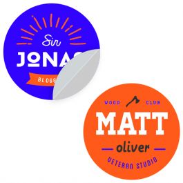 Custom Custom Circle Stickers 4"x4" by Logotech 802935