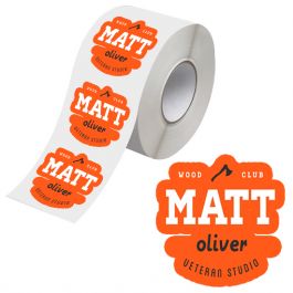 Customized Custom Cut Roll Labels 2"x2" by Logotech 802990