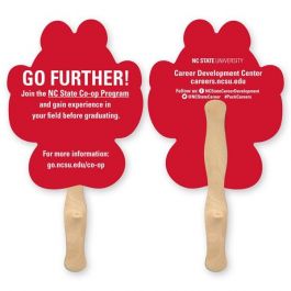 Wholesale Custom Shape Hand Fan with Wood Stick from Logotech 133227