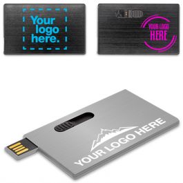 Custom Customizable Business Card Metal USB Drive from Logotech FDMT118