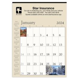 Imprinted Triumph Calendars Decorator Memo Tan Calendar from Logotech ...