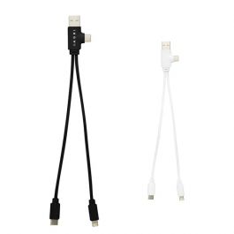 Customized Dual Connect Recycled Multi-Charge Cable by Logotech 149145