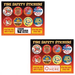 Fire Safety Sticker Sheet by Logotech 800316