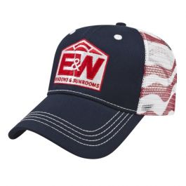 Custom Flag Trucker Mesh Back Cap by Logotech 125764
