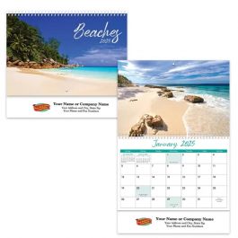 Full Color Beaches Spiral Wall Calendar 142095