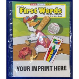 Bulk Fun with First Words Coloring Book Fun-Pack by Logotech 154916