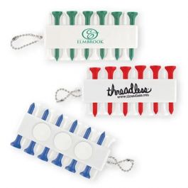 Golf Tee & Tee Holder Keychain 143425