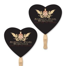Heart Shape Hand Fan Sandwich Style 132822