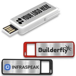 Customized Personalized Slider Flash Drive by Logotech FDPL115